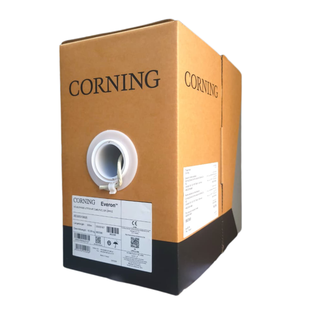 CORNING EVERON Cat6 UTP Copper Cable – 305m – 4 Pair – Light Gray - U ...
